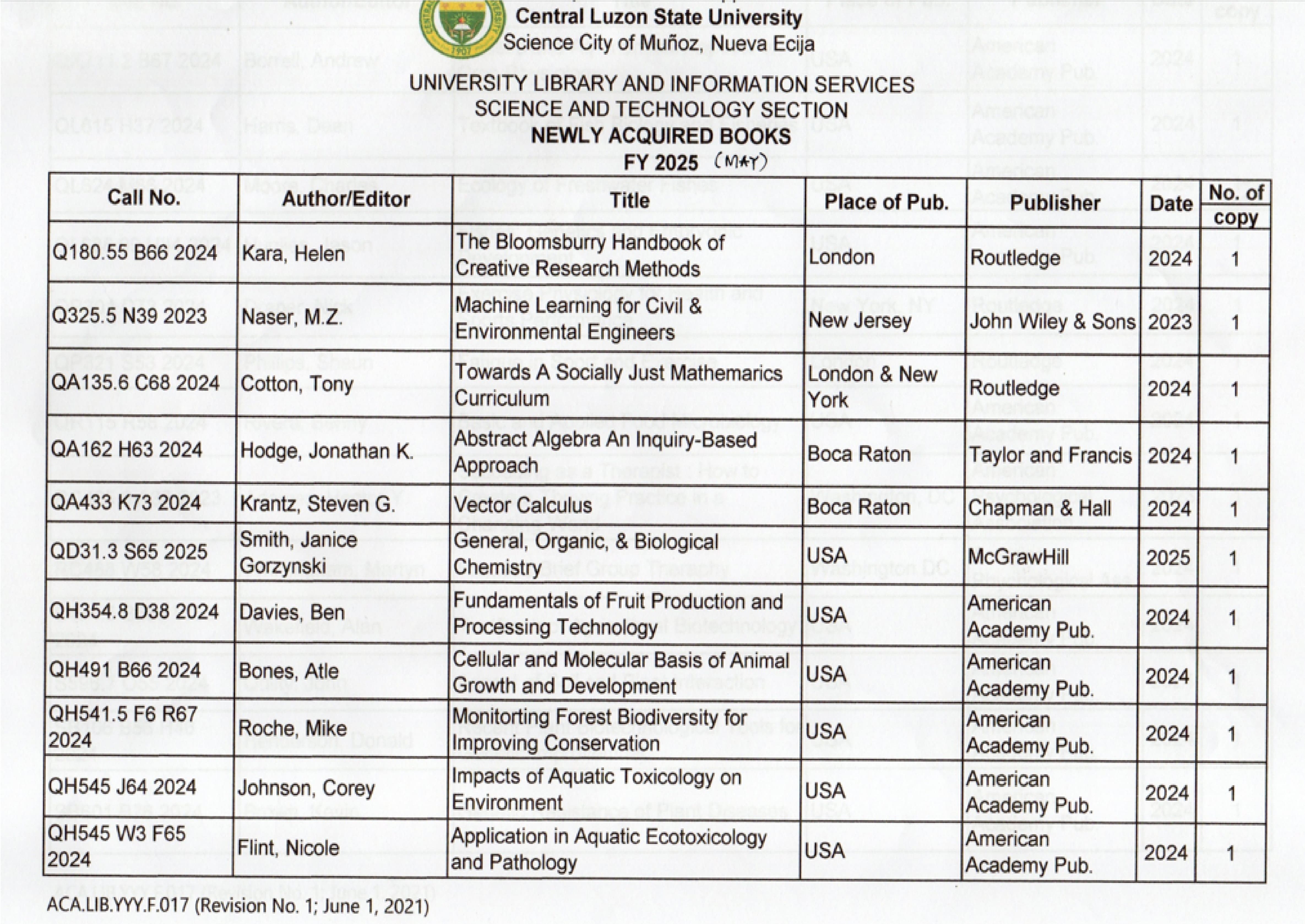 HOME | CLSU University Library